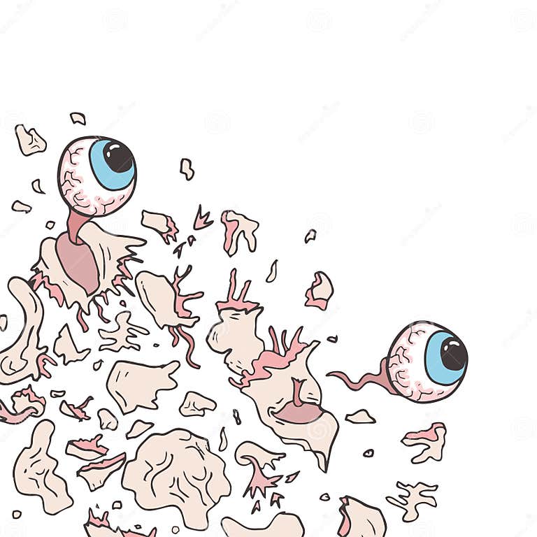 Explosion head draw stock vector. Illustration of cartoon - 280653747