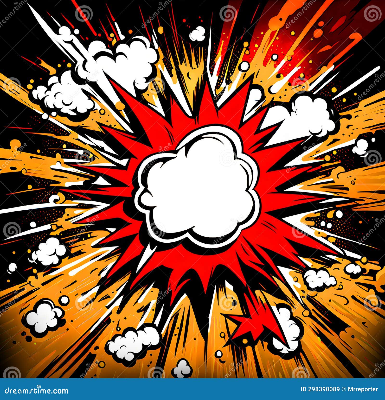 Explosion with Highlight, Cartoon Style. Ai Stock Illustration ...