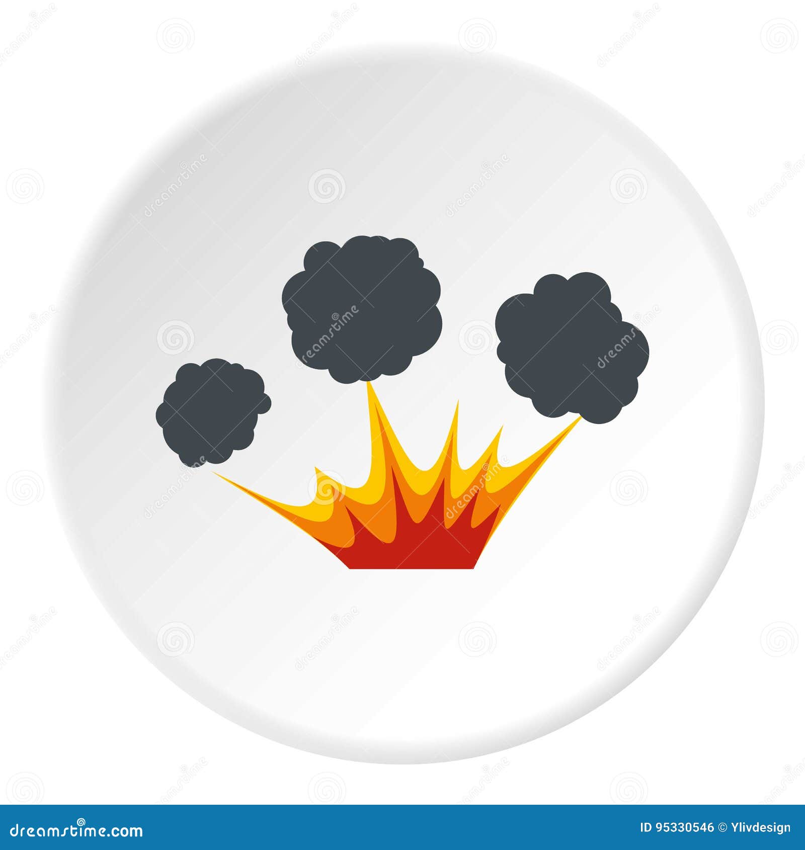 Explosion icon circle stock vector. Illustration of fireexplosion ...