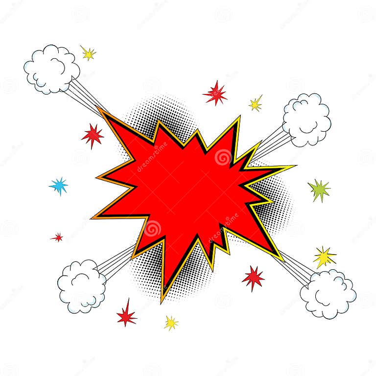 Explosion icon comic style stock vector. Illustration of abstract ...