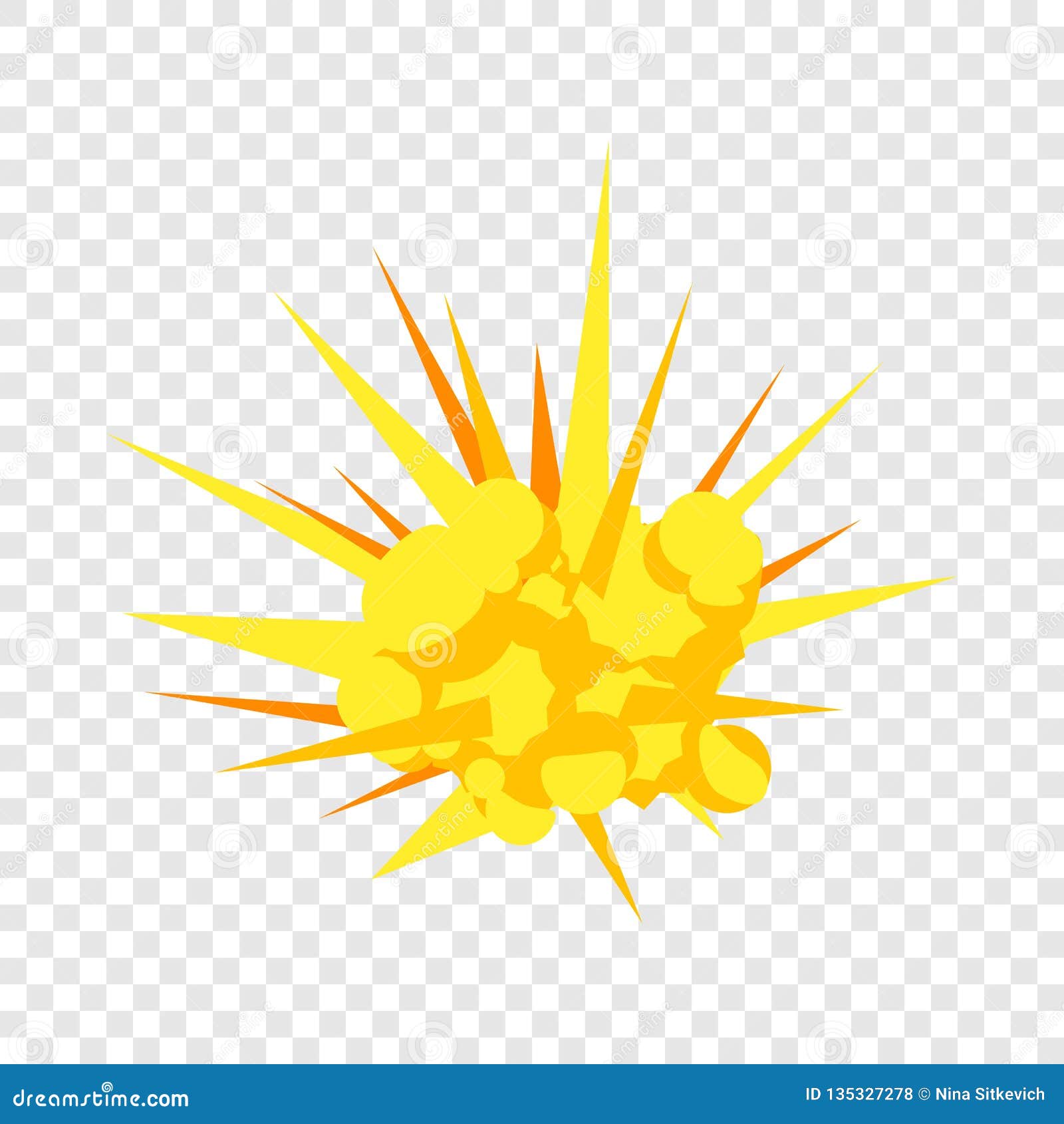Explosion icon, flat style stock vector. Illustration of conflict ...