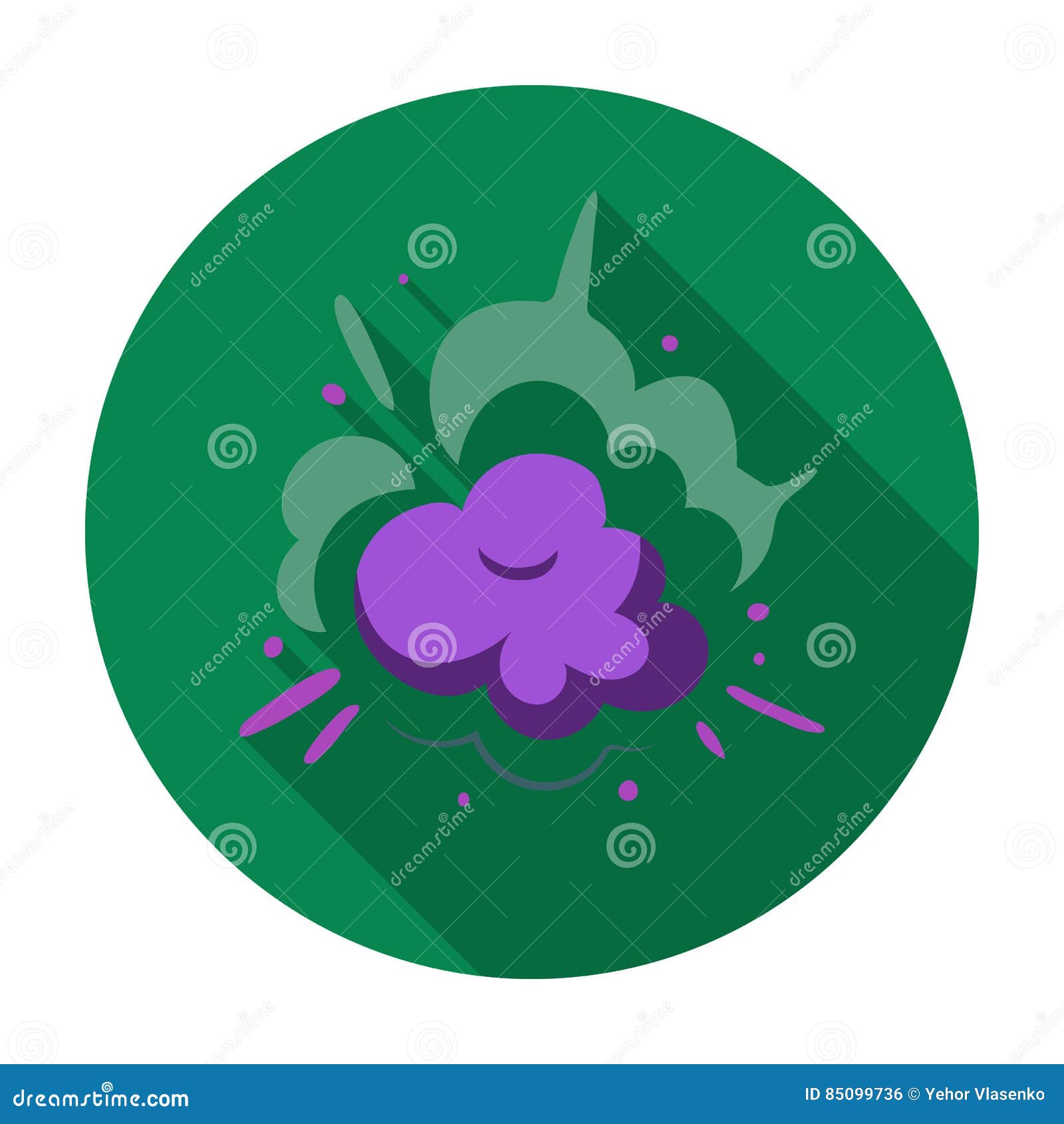 Explosion Icon in Flat Style Isolated on White Background. Explosions ...