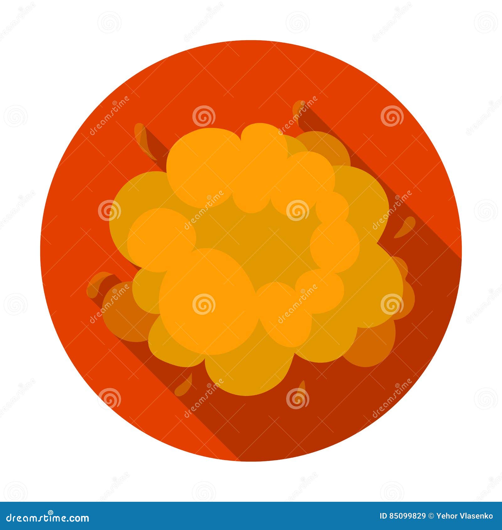 Explosion Icon in Flat Style Isolated on White Background. Explosions ...