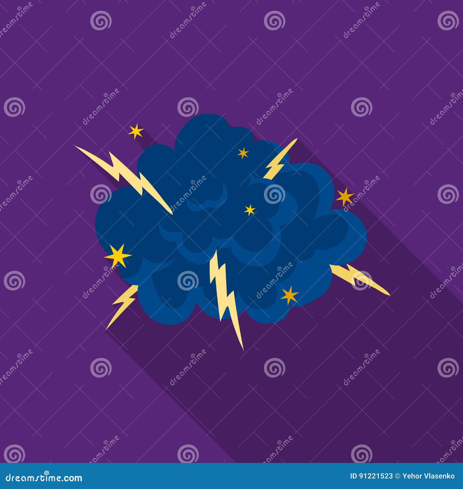 Explosion Icon in Flat Style Isolated on White Background. Explosions ...
