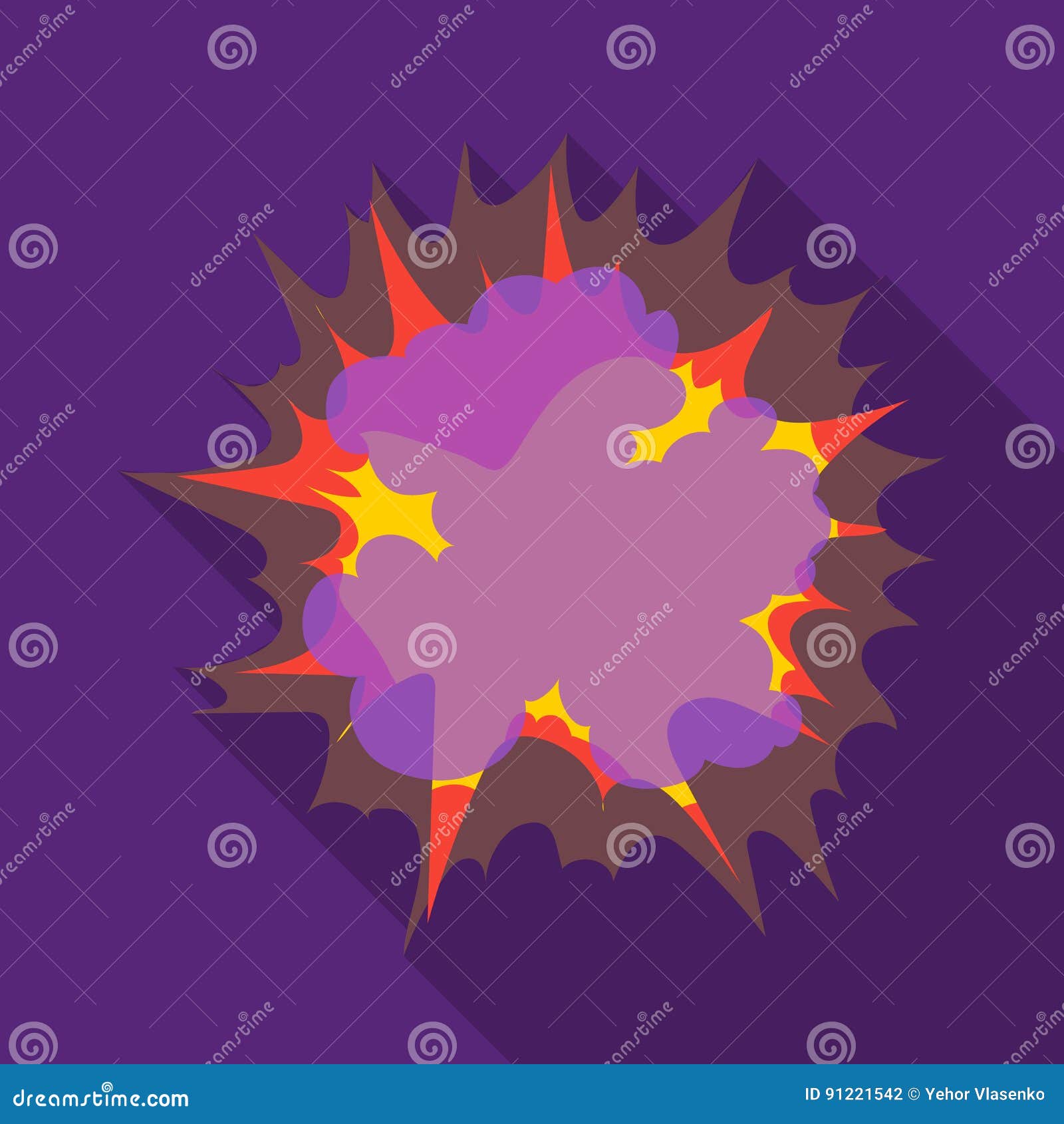 Explosion Icon in Flat Style Isolated on White Background. Explosions ...