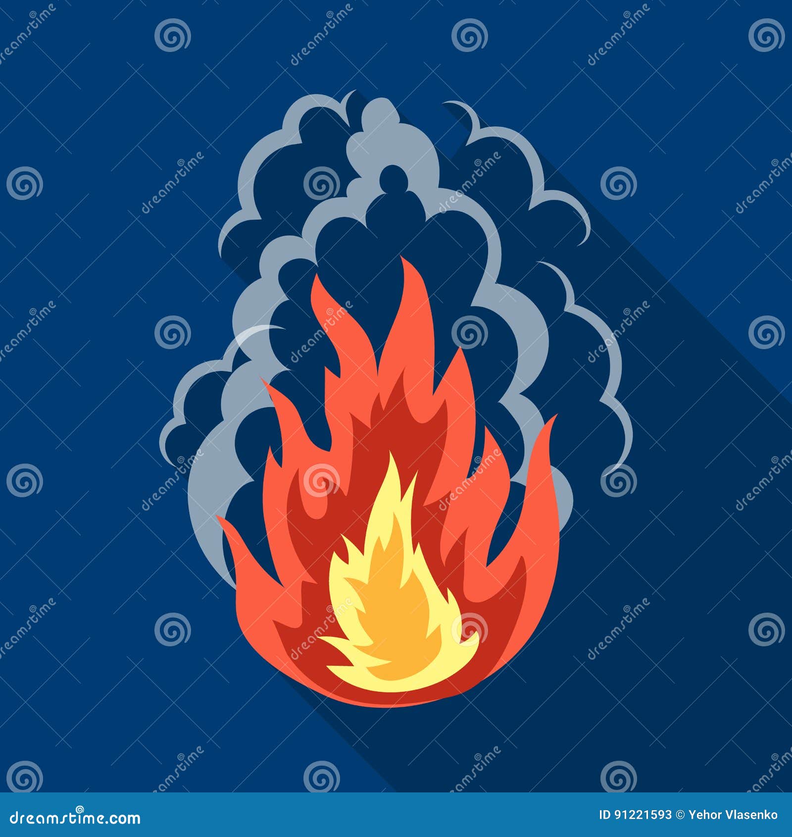 Explosion Icon in Flat Style Isolated on White Background. Explosions ...