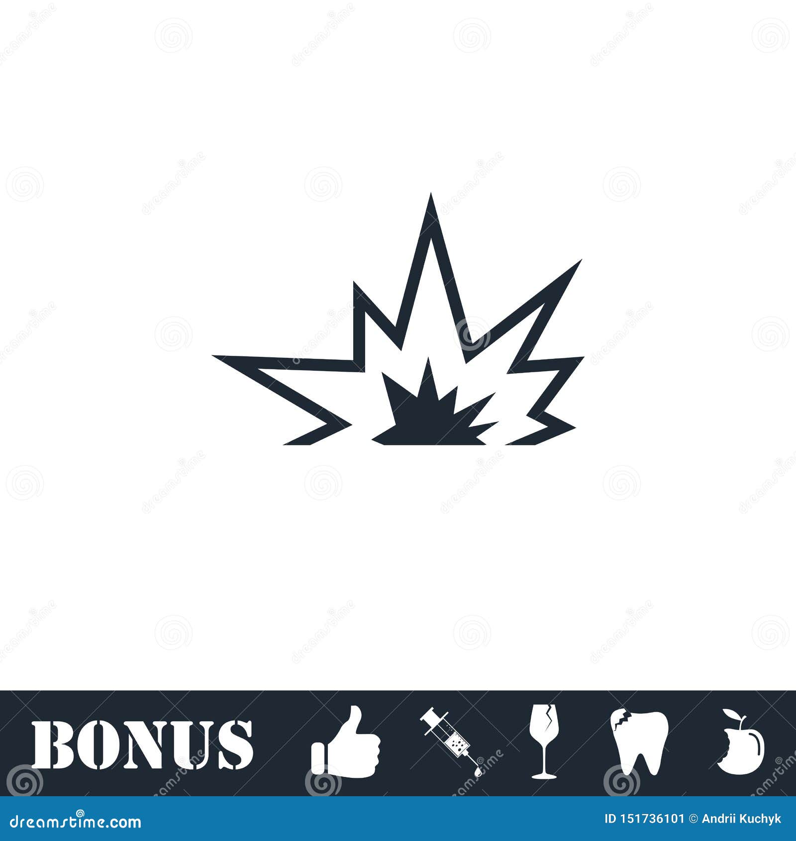 Explosion Icon. War And Blast Symbol. Isolated Vector Image ...