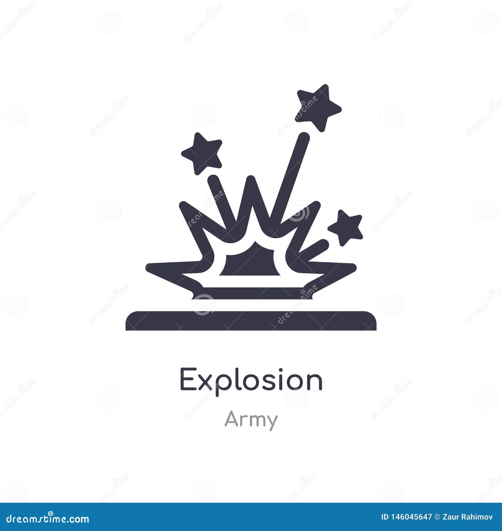 Explosion Icon. Isolated Explosion Icon Vector Illustration from Army ...