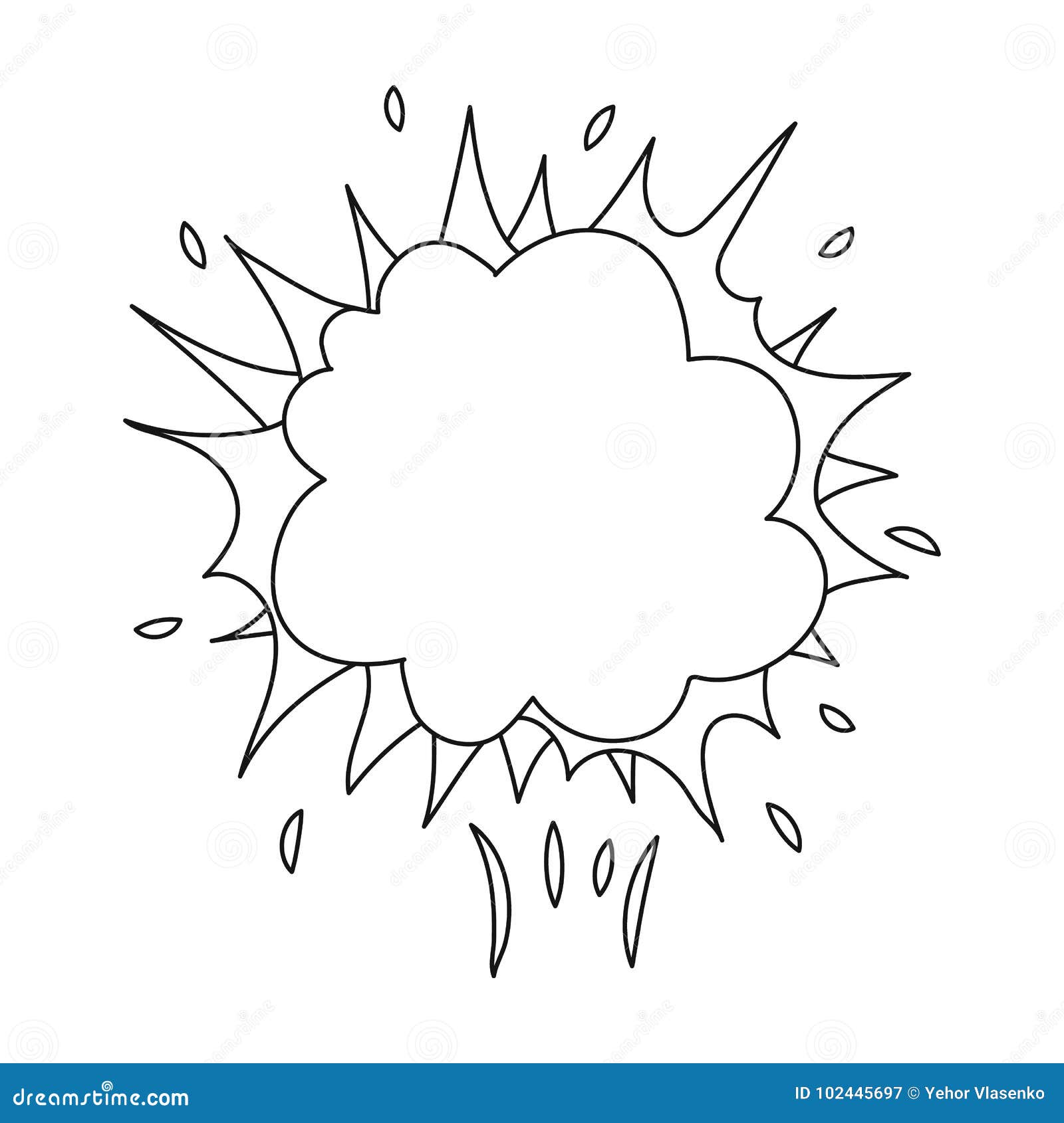 Explosion Icon In Outline Style.Explosion Vector Symbol Stock ...