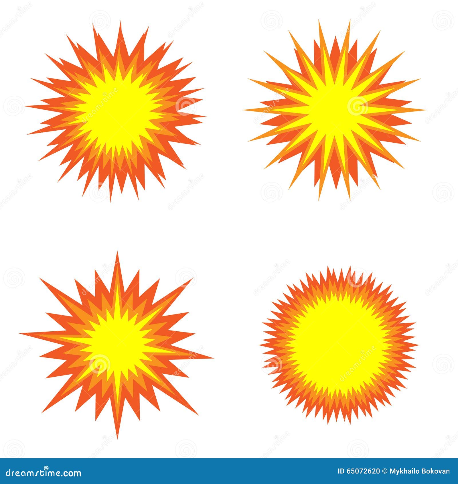 Explosion icon set stock vector. Illustration of expression - 65072620