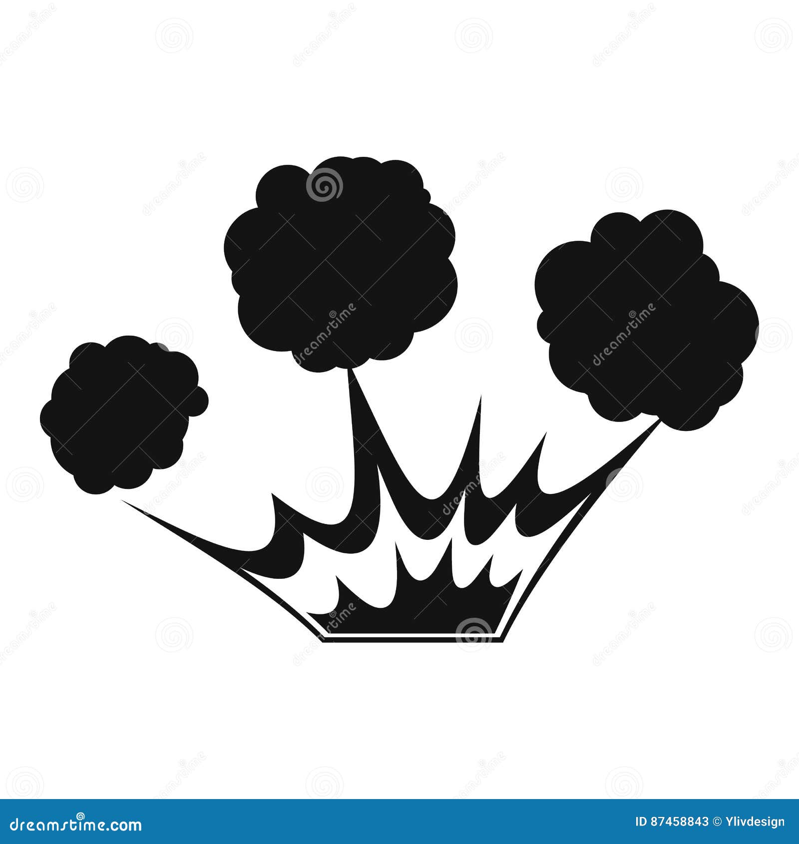 Explosion Icon, Simple Style Stock Vector - Illustration of powerful ...