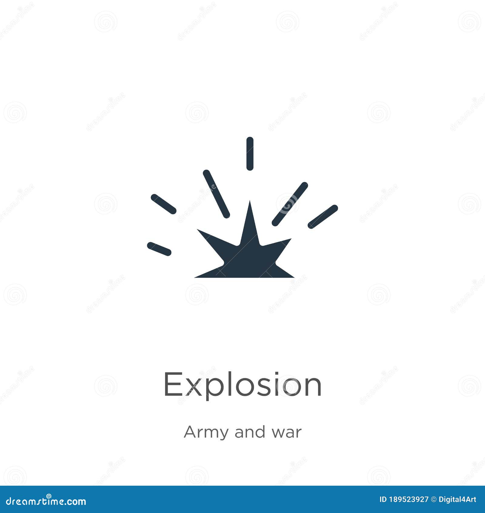 Explosion Icon Vector. Trendy Flat Explosion Icon from Army Collection ...