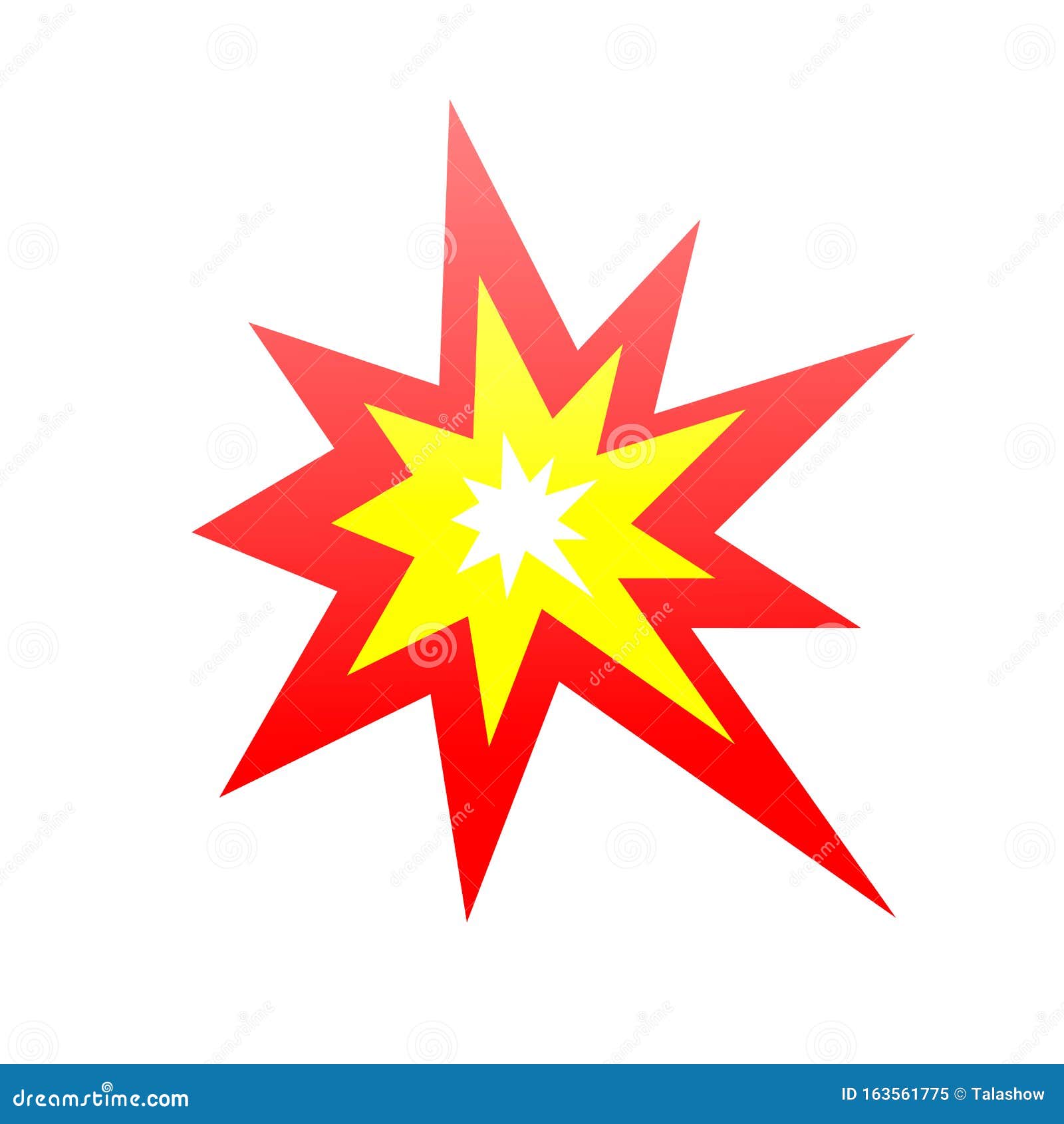 Simple Explosion Icon on White Isolated Background Stock Vector ...