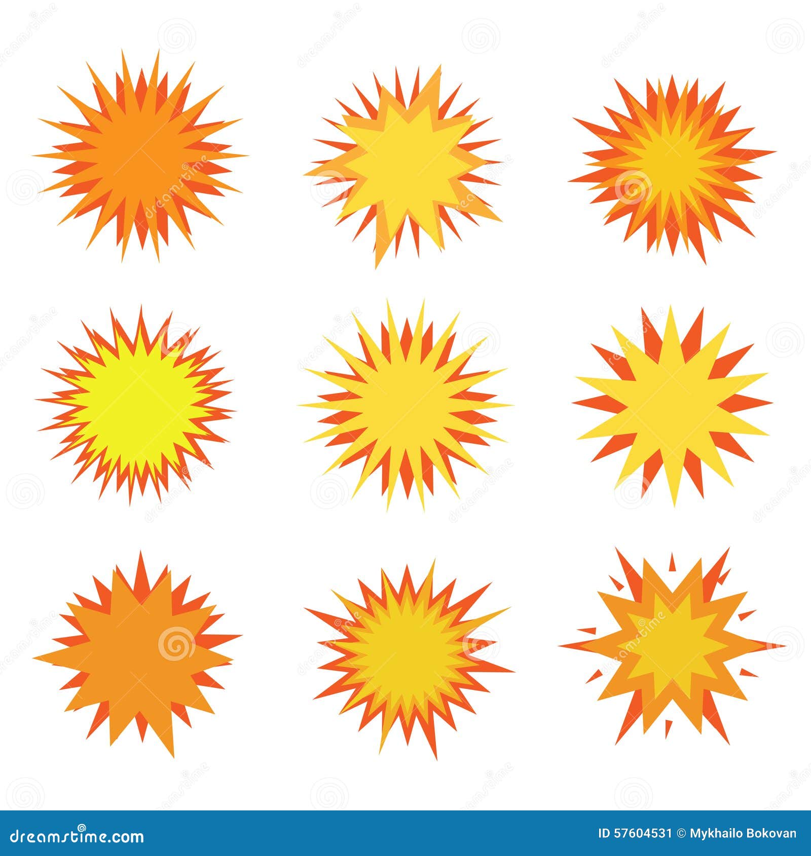 Explosion icons stock vector. Illustration of humor, funny - 57604531