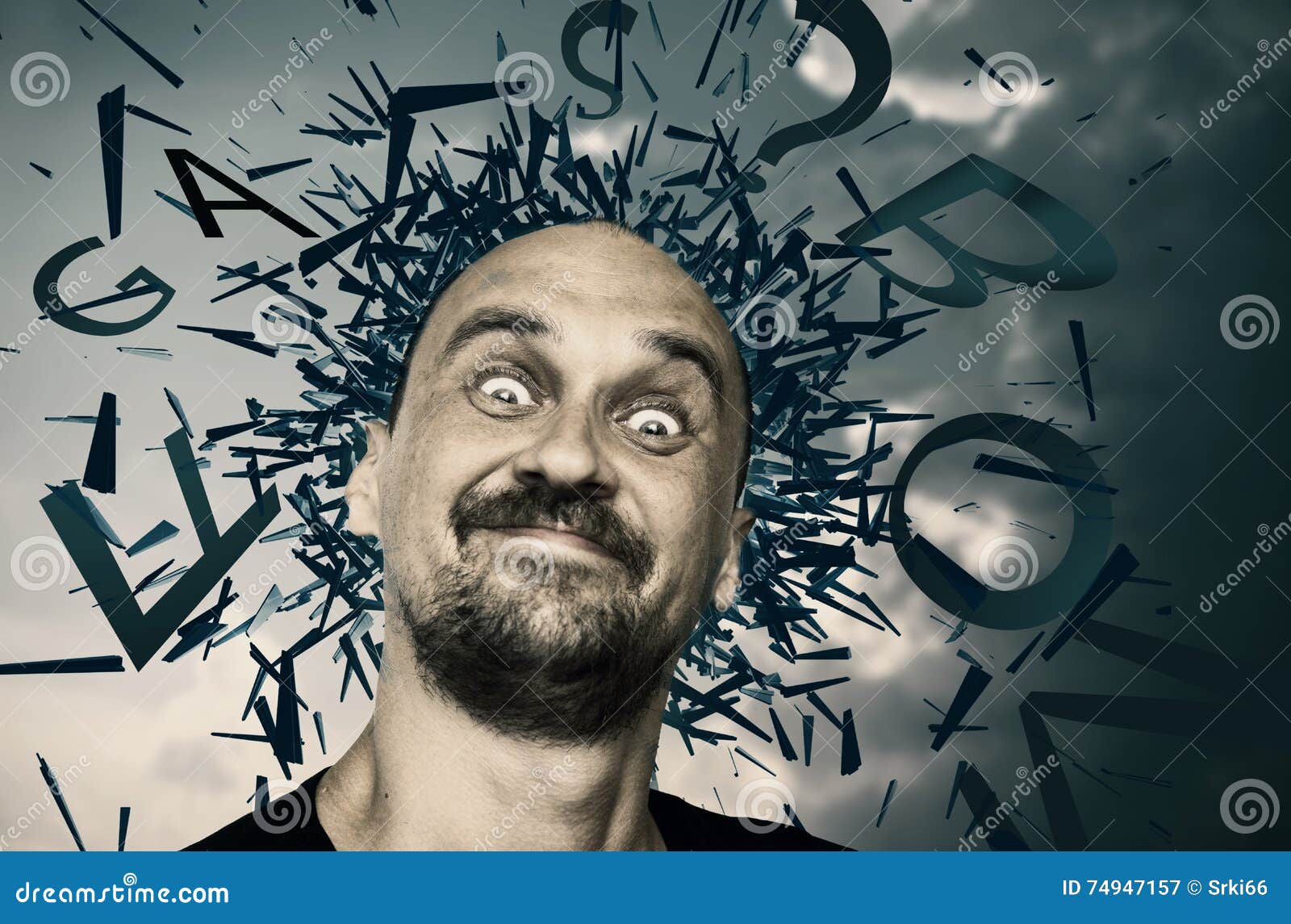 Explosion of ideas stock illustration. Illustration of adult - 74947157