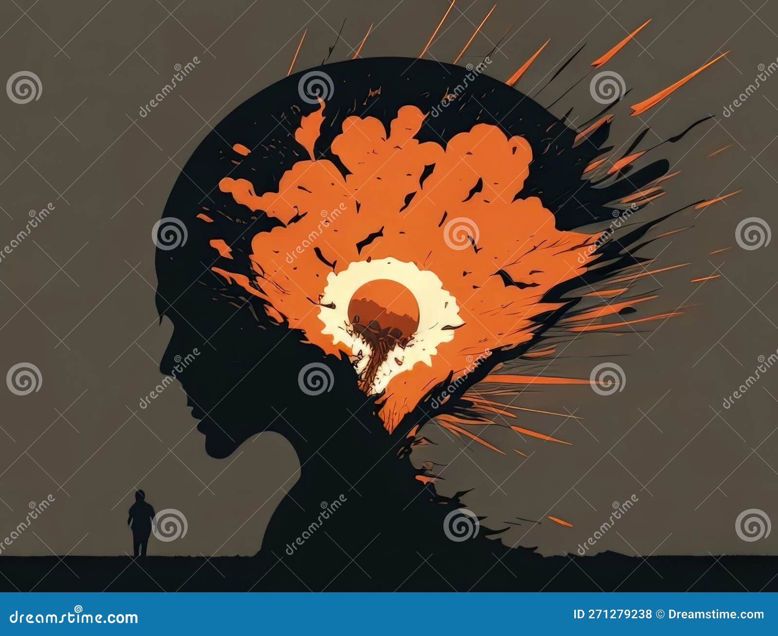 An Explosion Of Impulse Control Flaring Up Amidst A Sea Of Despair. Art ...