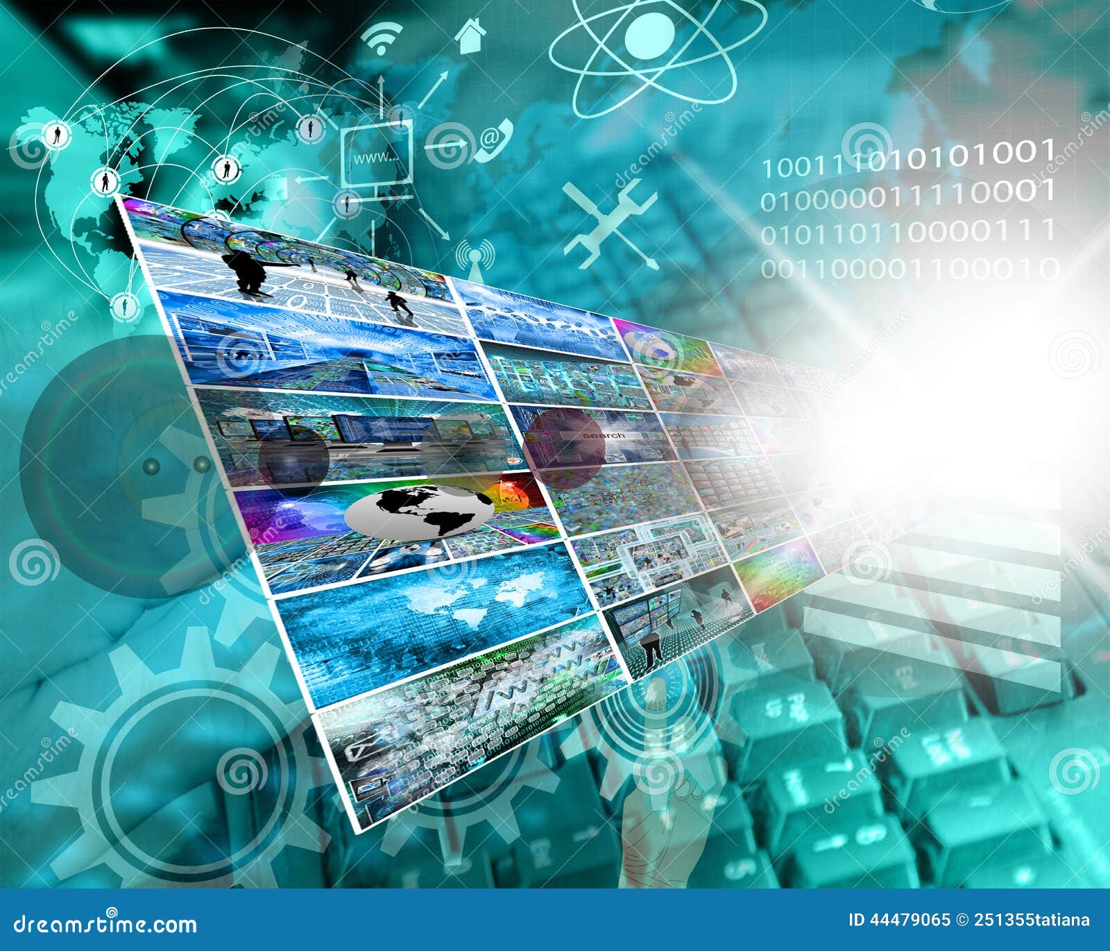 Explosion of the Internet Star Stock Illustration - Illustration of ...