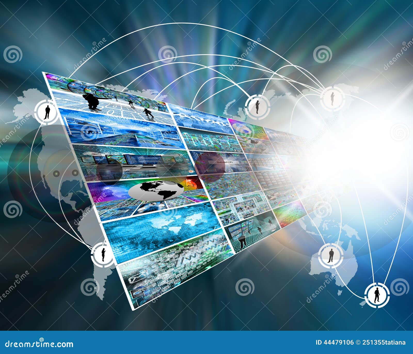 Explosion of the Internet Star Stock Illustration - Illustration of ...