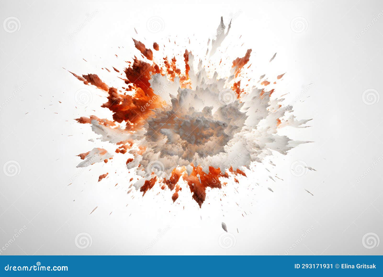 Explosion Isolate, Big Explosion, Massive Explosion, White Background ...