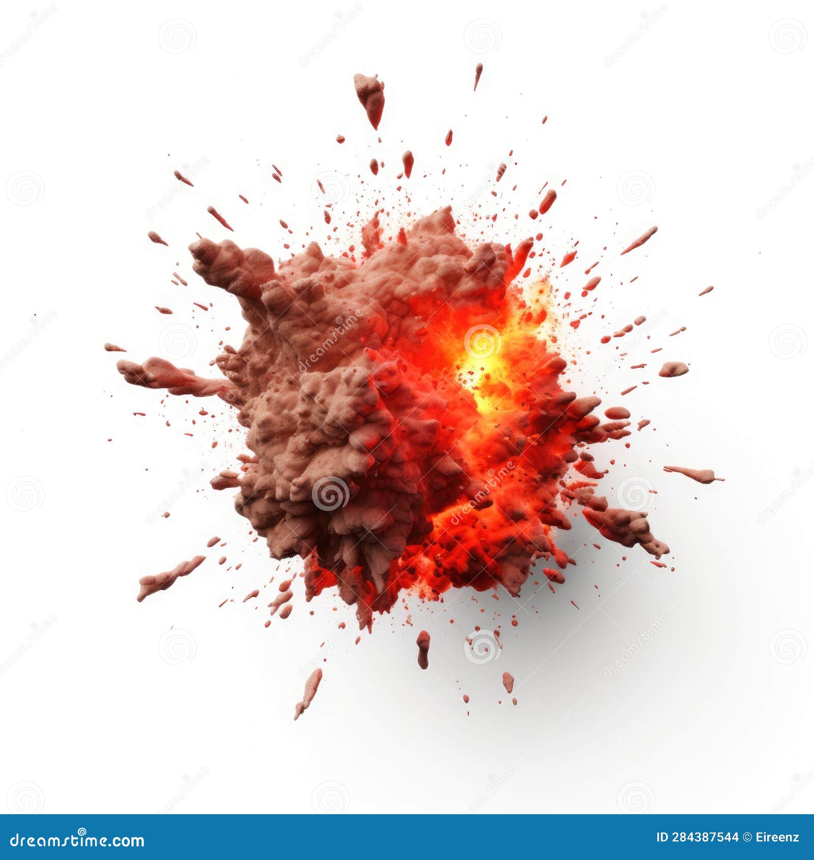 Explosion, Isolated on White Background Stock Illustration ...