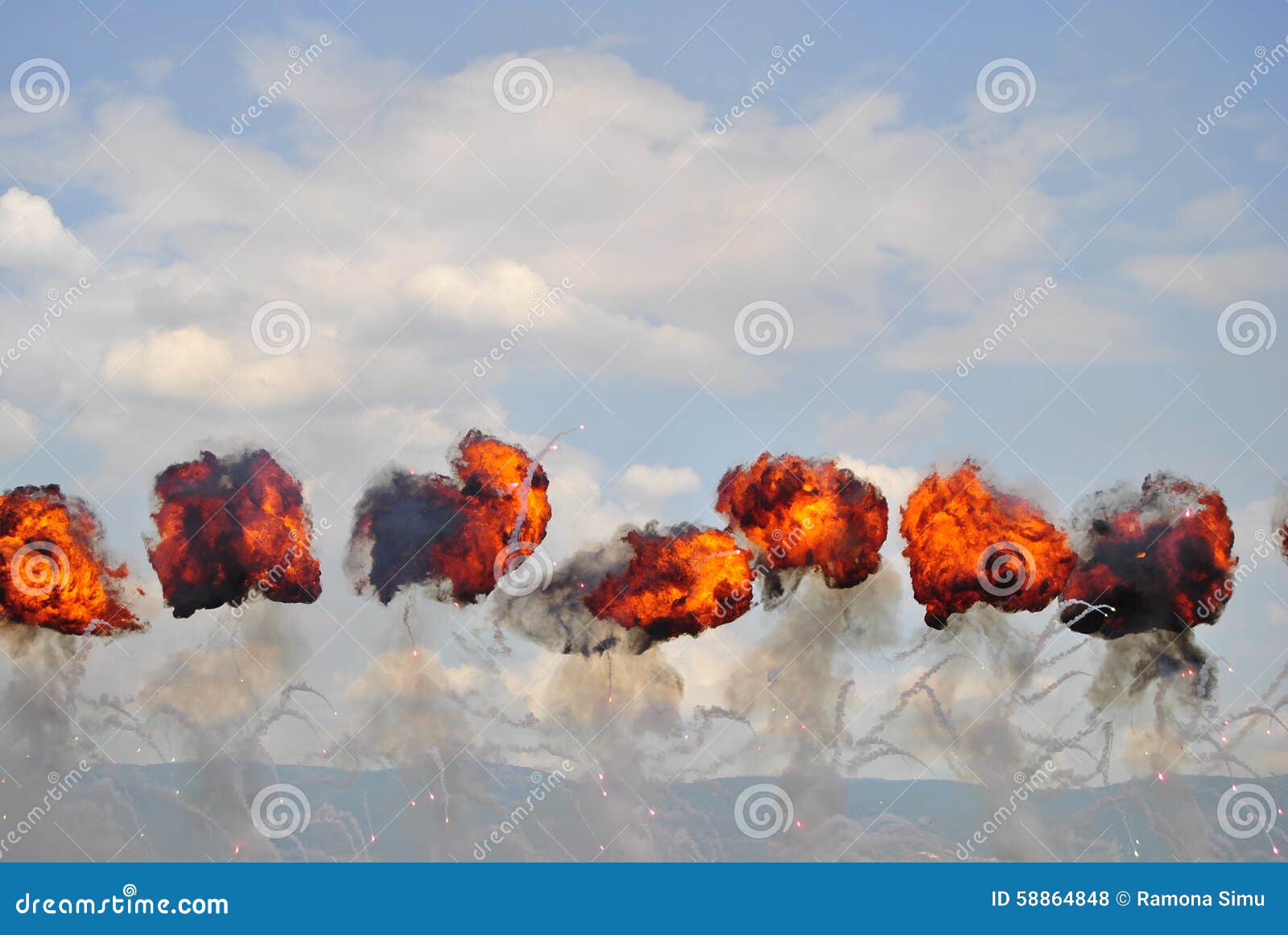 Explosion stock photo. Image of large, show, photographed - 58864848