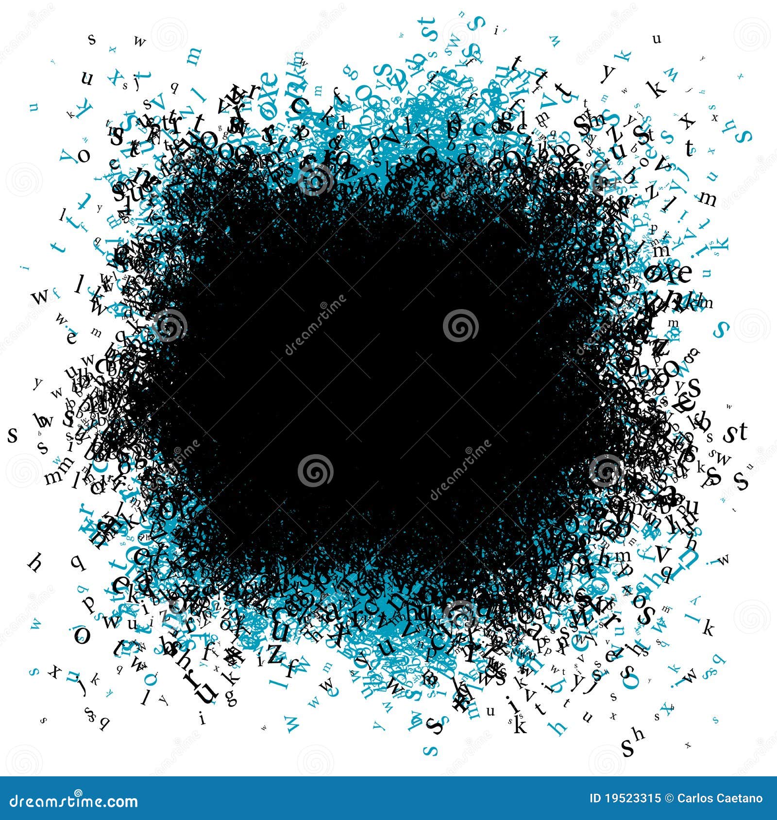 Explosion of letters stock image. Image of blank, cutout - 19523315