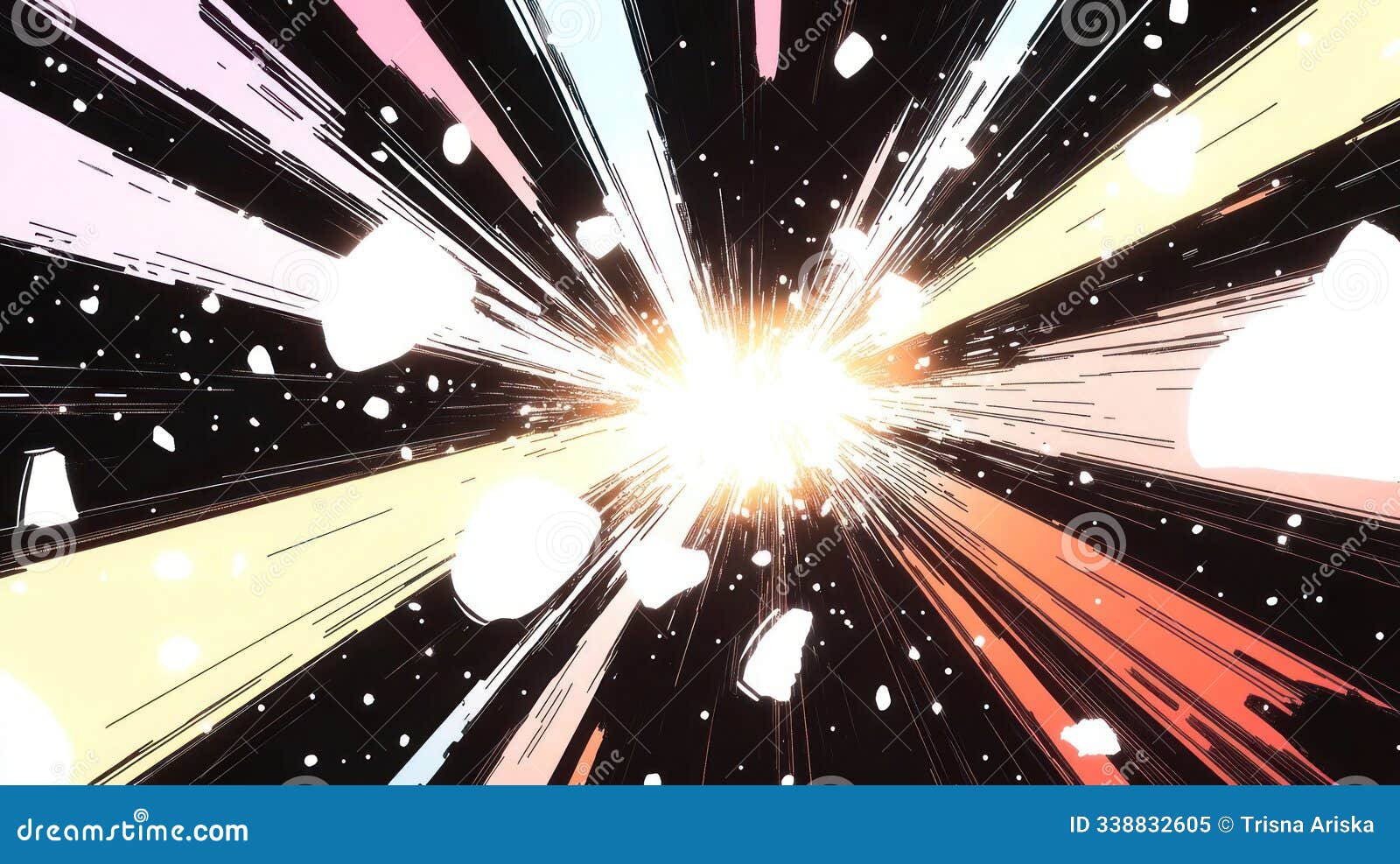 An Explosion of Light and Color Emanating from a Central Point ...