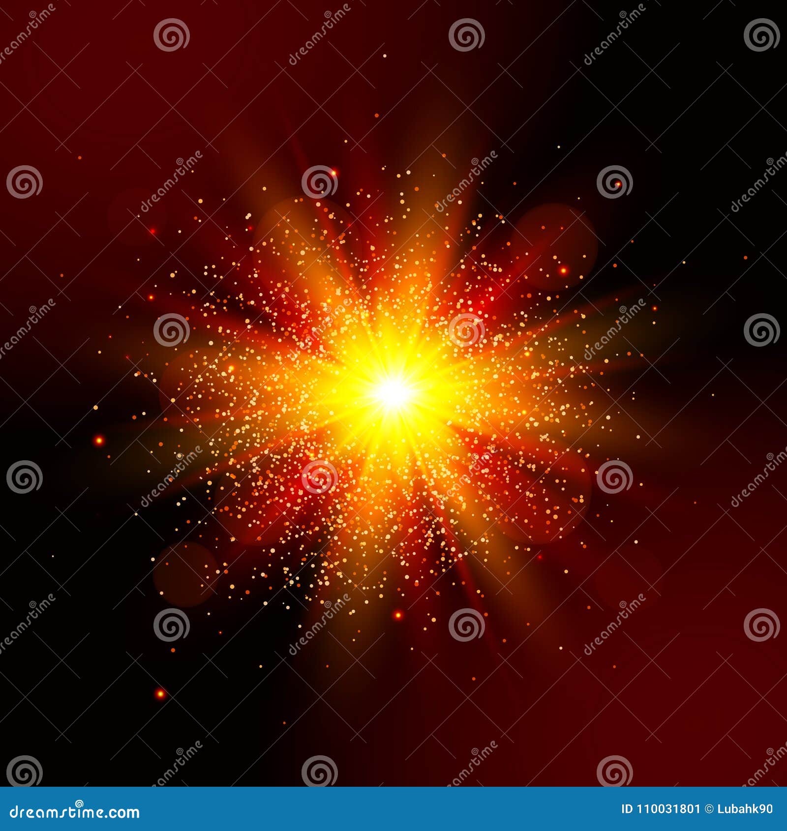 Explosion Light. Vector Star Explosion. Red Glow Effect Stock Vector ...