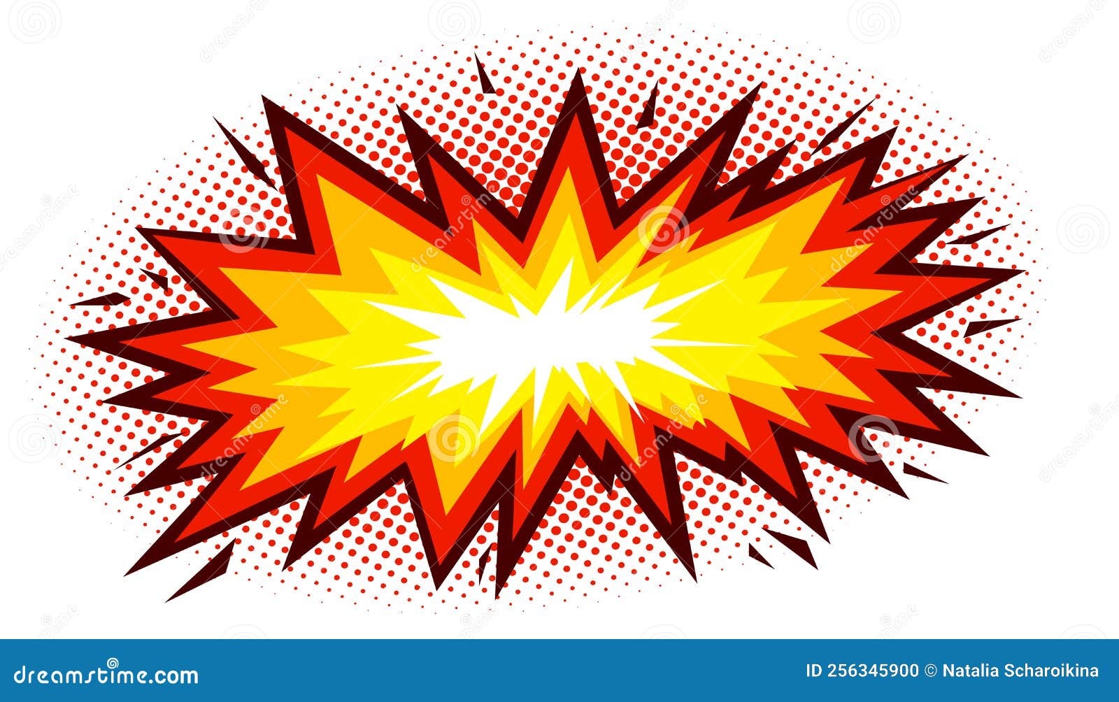 Explosion in Manga and Anime Style. Stock Vector - Illustration of ...