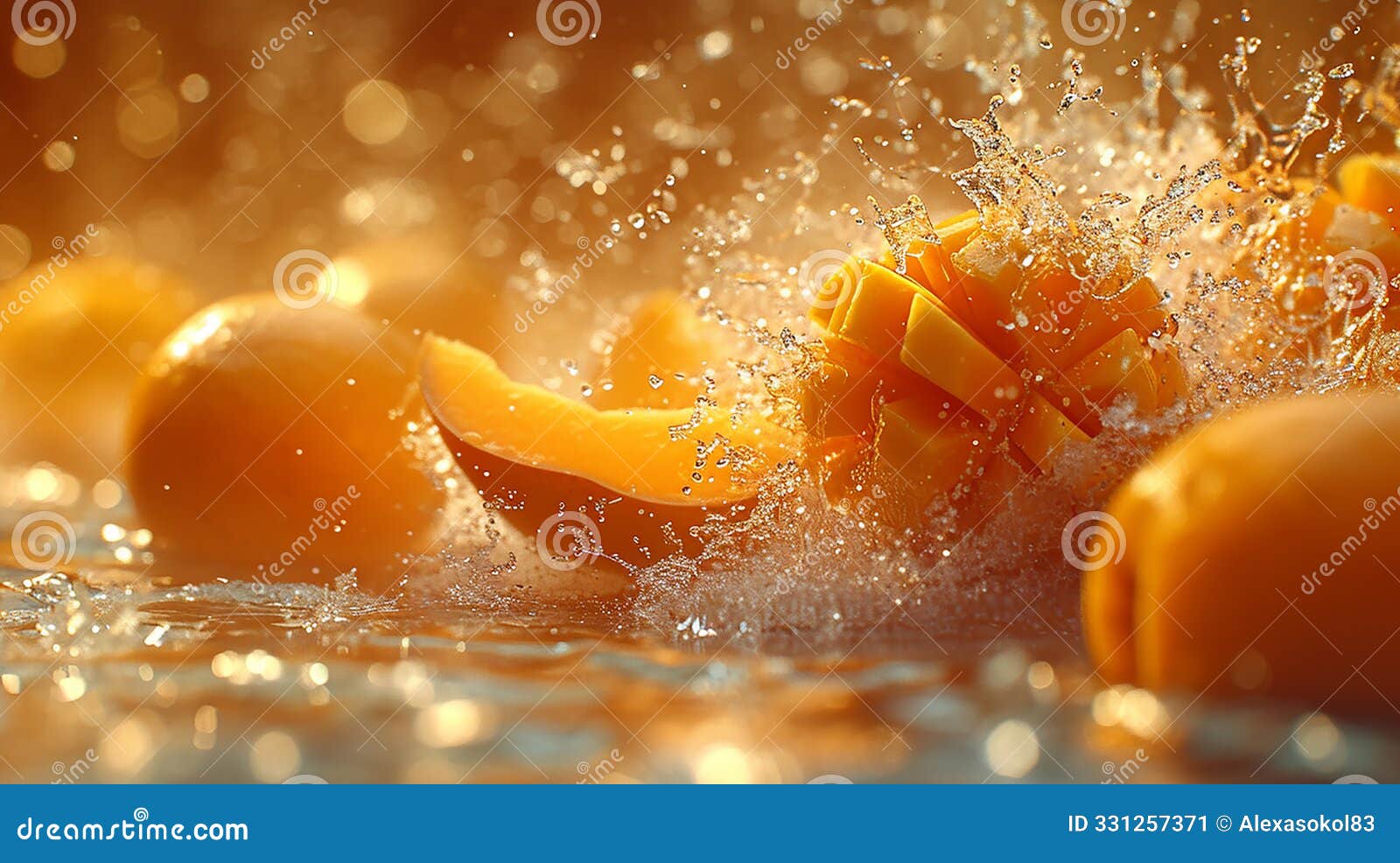 Explosion of Mangos 3D Flow Stock Image - Image of tropical, dynamic ...