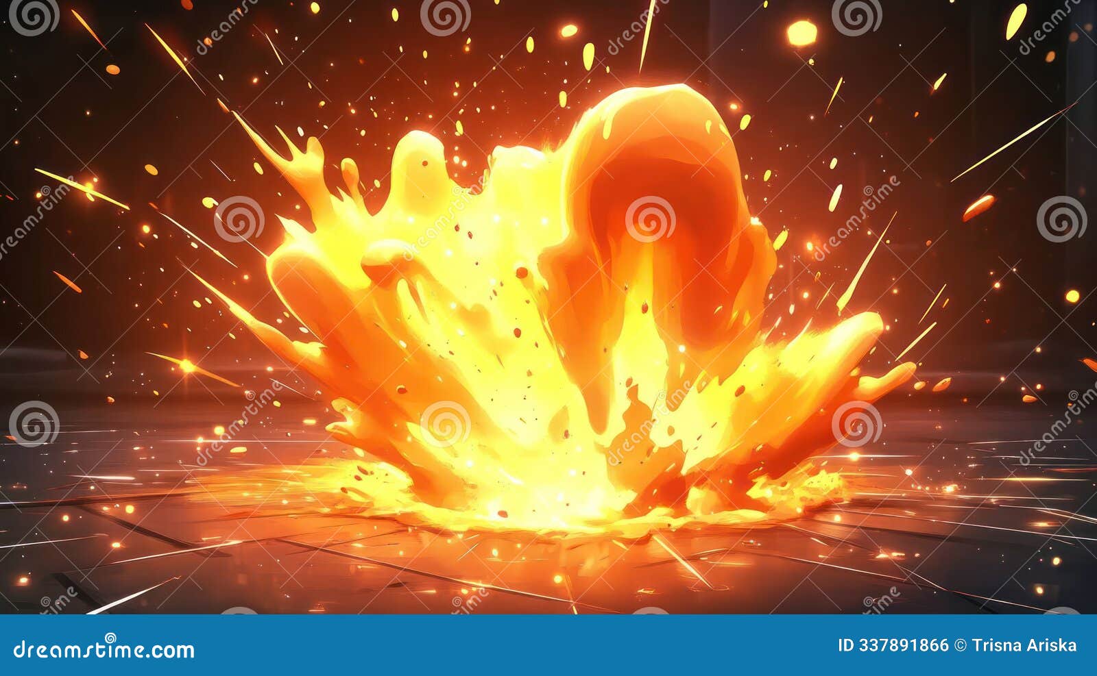 An Explosion of Molten Material, Radiating Heat and Light in a Dynamic ...