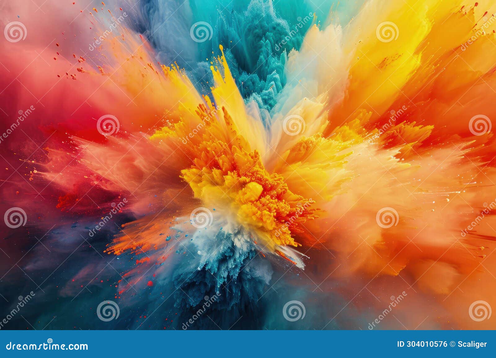 Explosion of Multicolored Paint, Splash of Watercolor or Colored Powder ...
