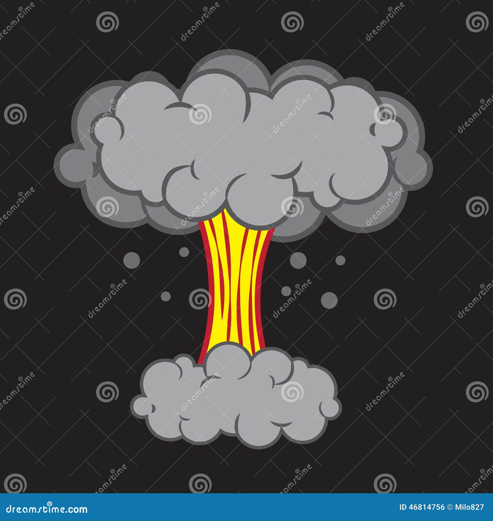 Explosion Mushroom Cloud stock vector. Illustration of fire - 46814756