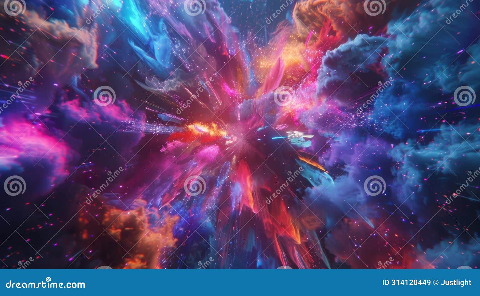 An Explosion of Neon Colors Engulfs the Screen Leaving Behind a ...