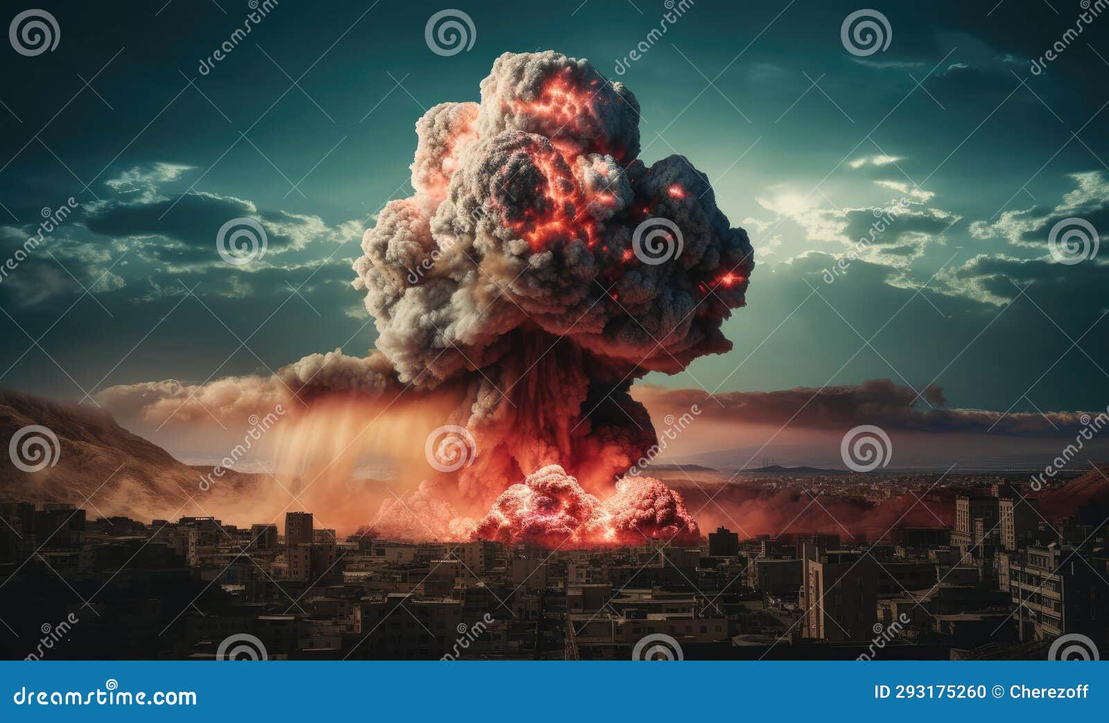 Explosion in the City at Night Stock Illustration - Illustration of ...