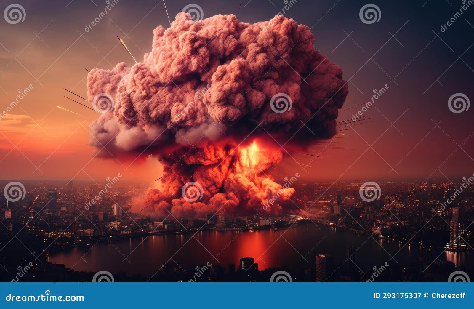 Explosion in the City at Night Stock Illustration - Illustration of ...