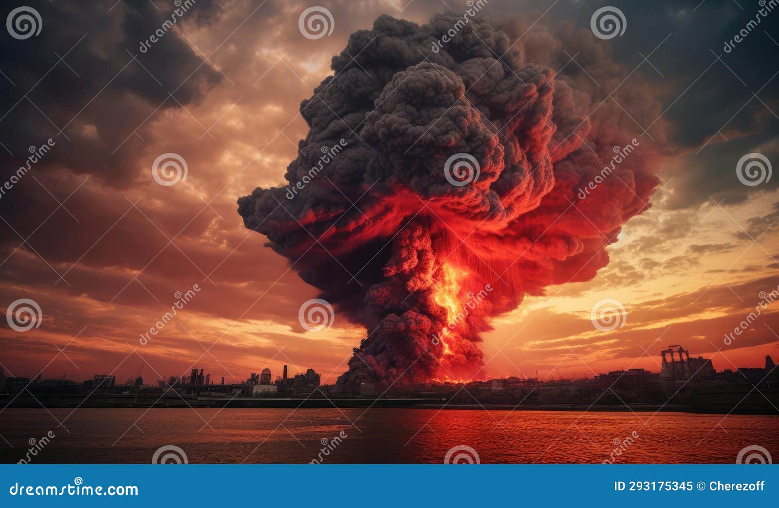 Explosion in the City at Night Stock Illustration - Illustration of ...
