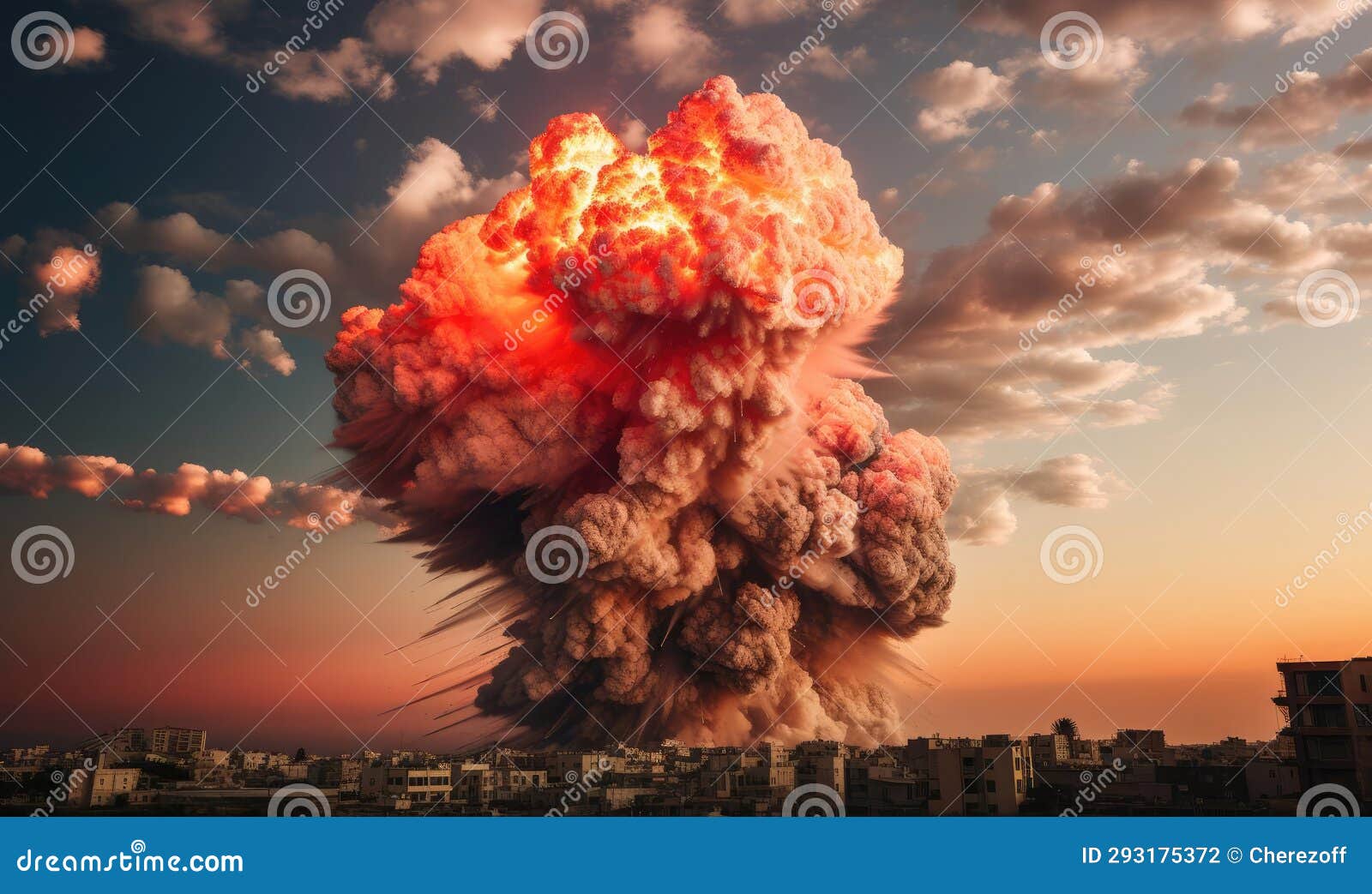 Explosion in the City at Night Stock Photo - Image of highway ...