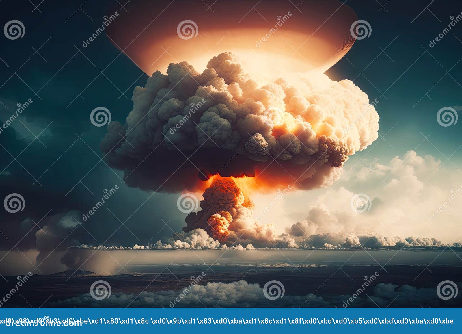 Explosion Nuclear Bomb, Ai Generative Stock Illustration - Illustration ...