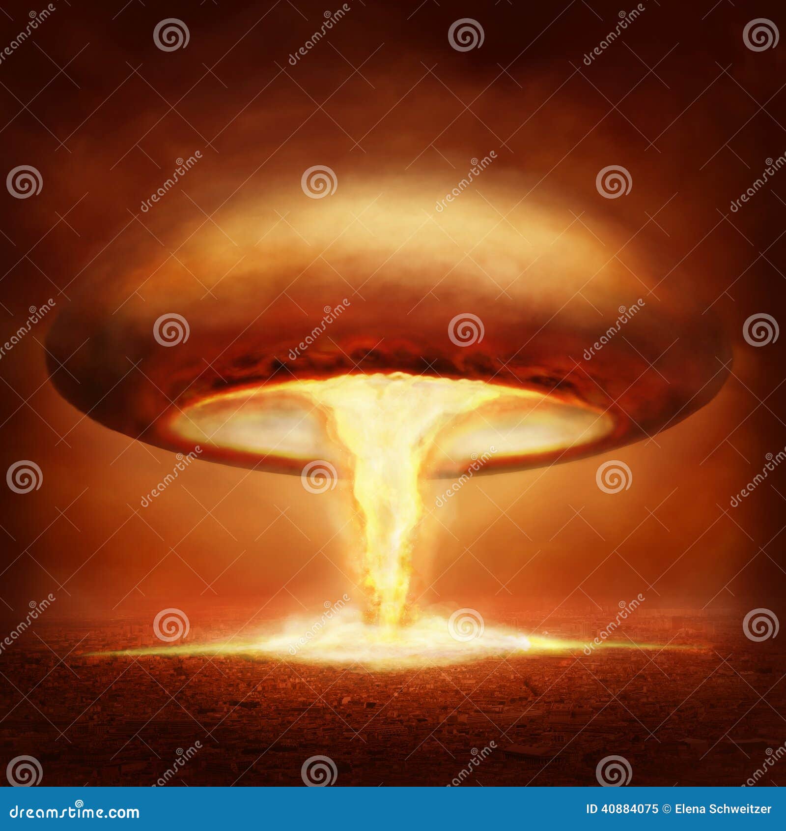 Nuclear Bomb Symbol Isolated On A White Background. Royalty-Free Stock ...