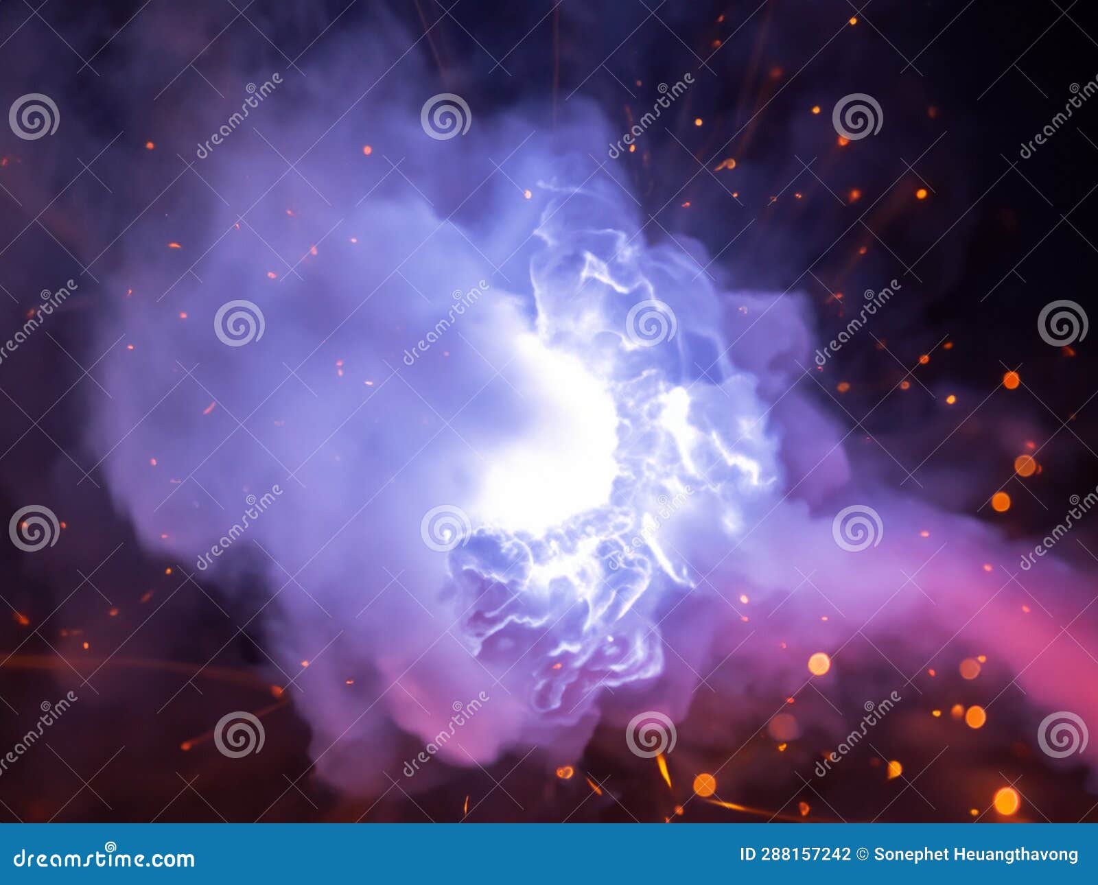 Explosion of Nuclear Fusion Powder Stock Illustration - Illustration of ...