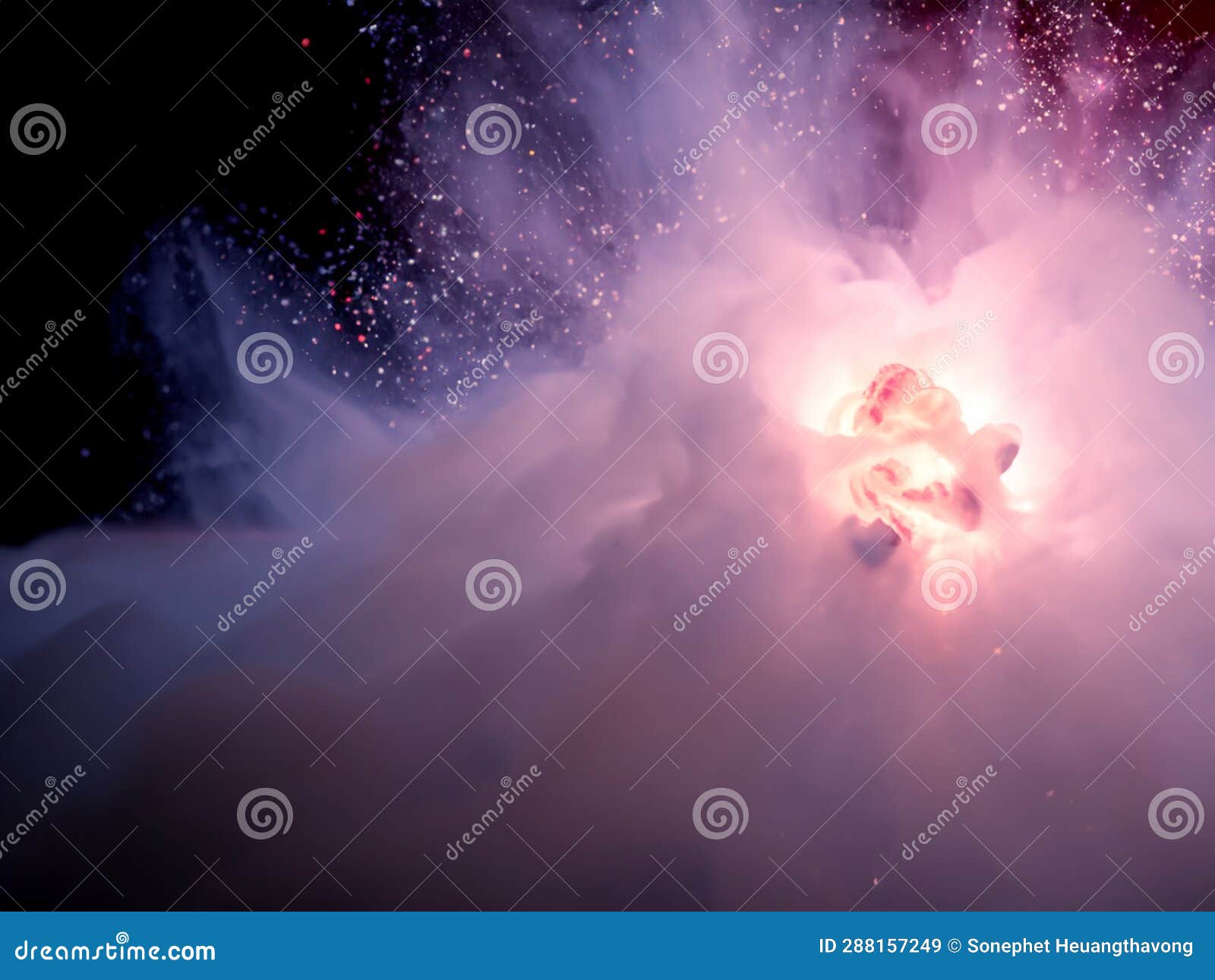 Explosion of Nuclear Fusion Powder Stock Illustration - Illustration of ...