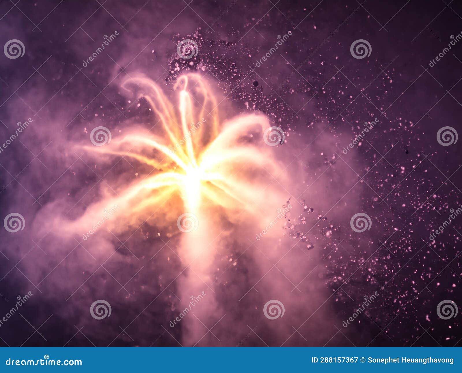 Explosion of Nuclear Fusion Powder Stock Illustration - Illustration of ...