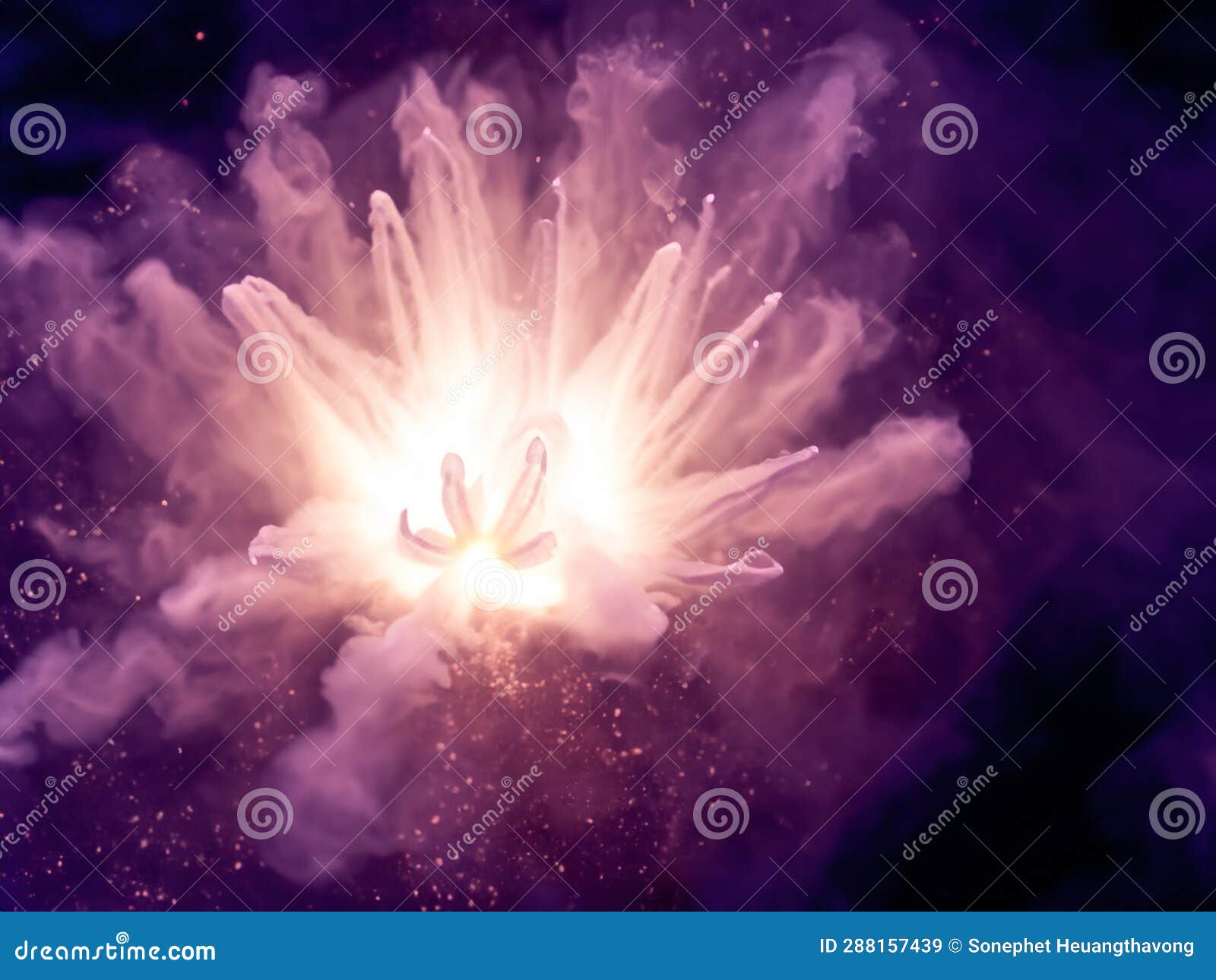 Explosion of Nuclear Fusion Powder Stock Illustration - Illustration of ...