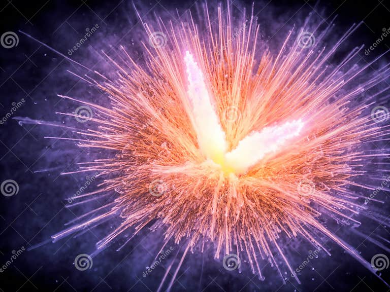 Explosion of Nuclear Fusion Powder Stock Image - Image of wave, text ...