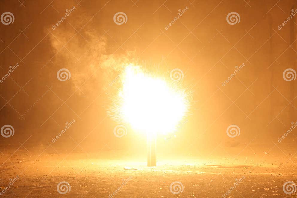 Explosion in the old hall stock photo. Image of cloud - 52737274
