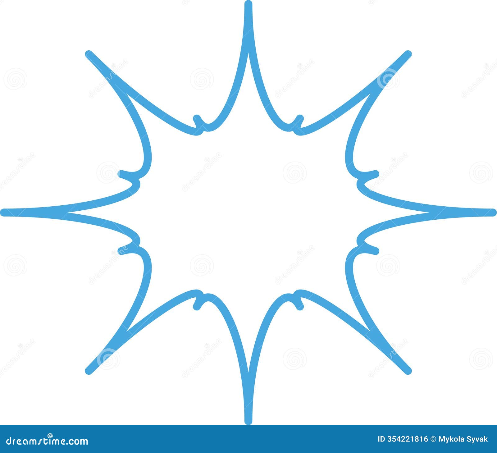 Explosion Outline Doodle stock illustration. Illustration of sunburst ...