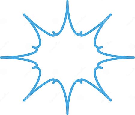 Explosion Outline Doodle stock illustration. Illustration of sunburst ...