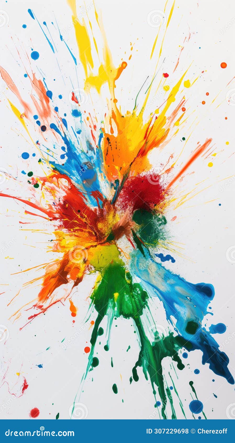 Explosion of paint stock photo. Image of explosion, yellow - 307229698