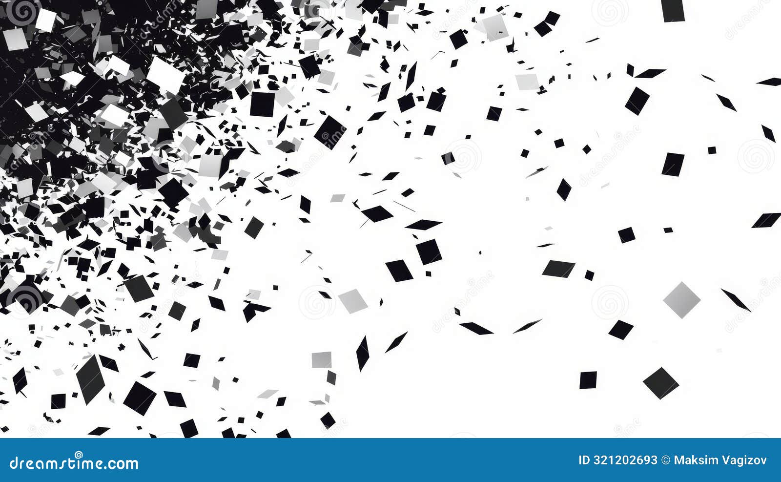 Explosion Particle Background. Shatter Glass. Abstract Explode ...
